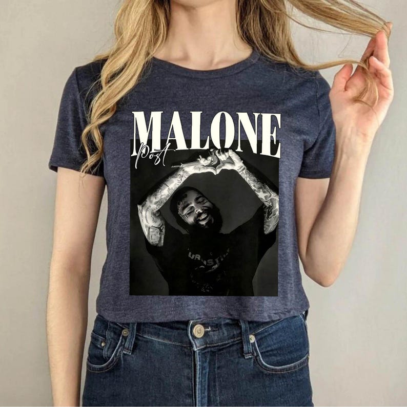 Vintage Post Malone Crop Top, Kids Post Malone Crop, Post Malone Tour ...