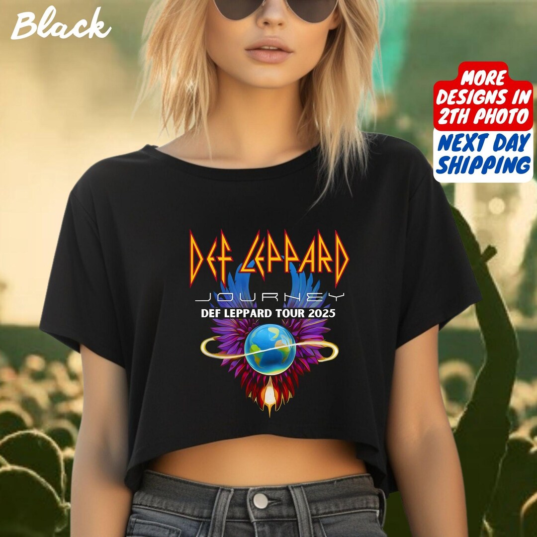 Def Leppard Journey Crop Top, Journey Summer Stadium Tour 2025 Crop Top ...