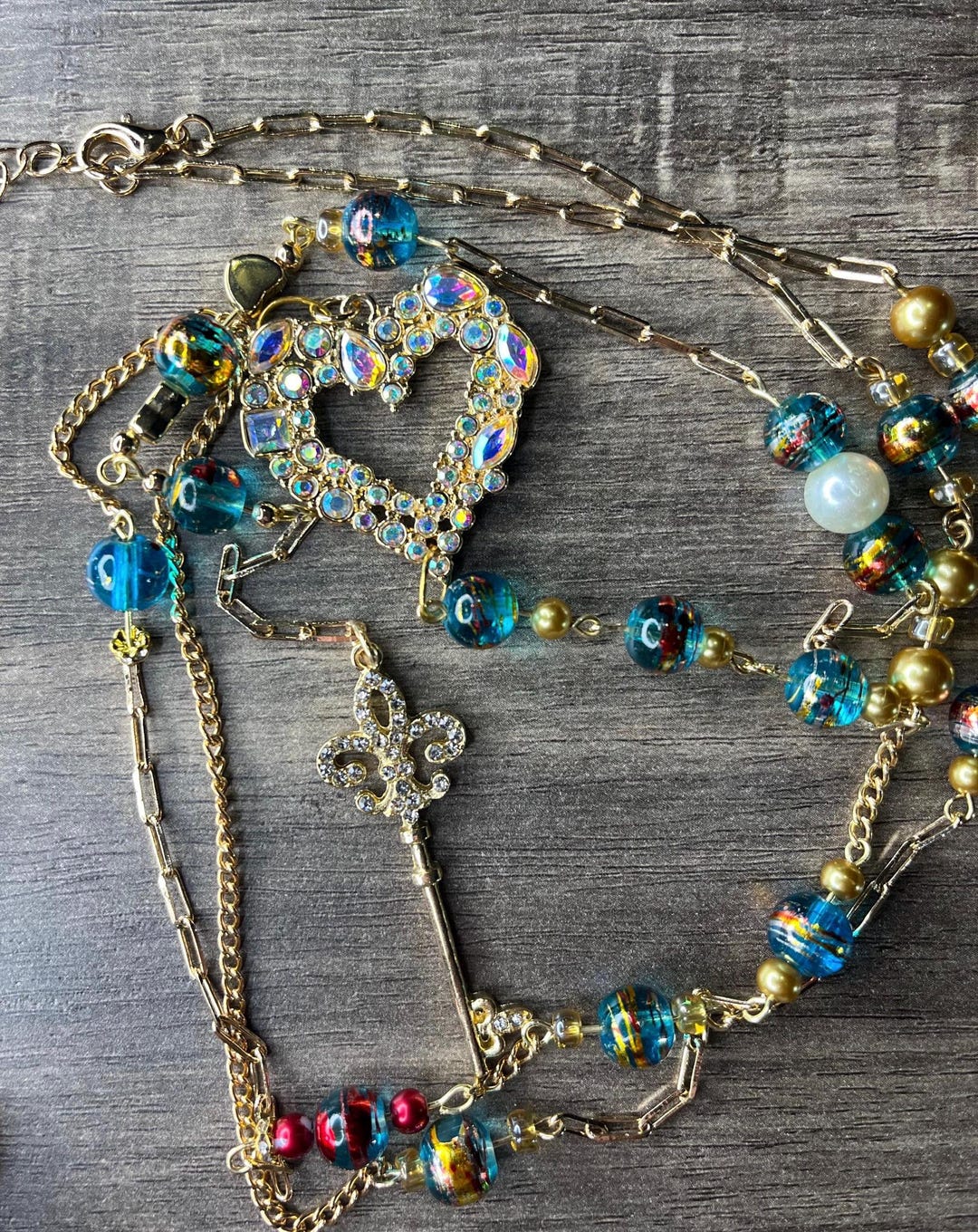 Key of David Rosary Heart of David Rosary Bible Verse Necklace ...