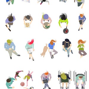 Cartoon Character Bird's Eye View PSD Material Figure, Children's Book ...