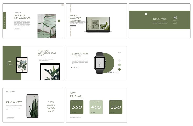 Modern Minimal Fresh Light Green Business Powerpoint Template, PPT, S2 ...