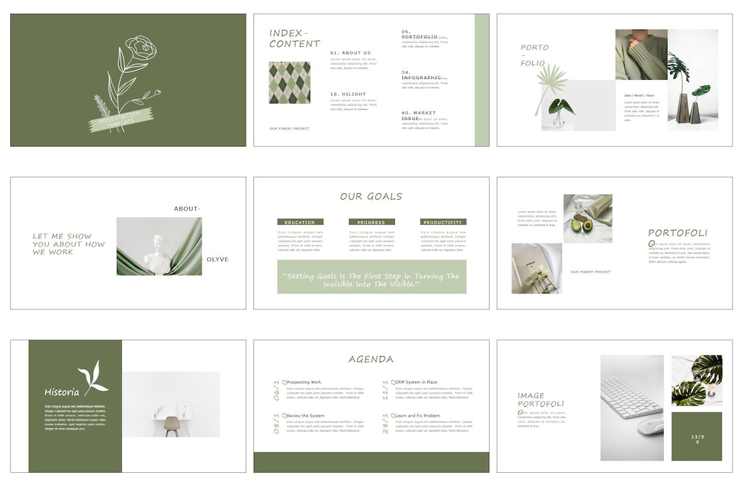Modern Minimal Fresh Light Green Business Powerpoint Template, PPT, S2 ...