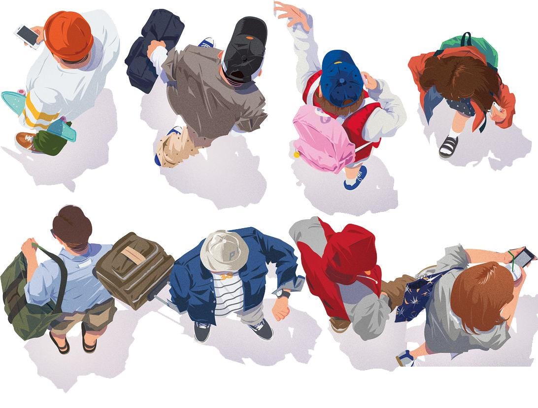 Cartoon Character Bird's Eye View PSD Material Figure, Children's Book ...