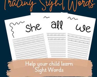 20 Pages SIGHT WORDS for Tracing - Etsy