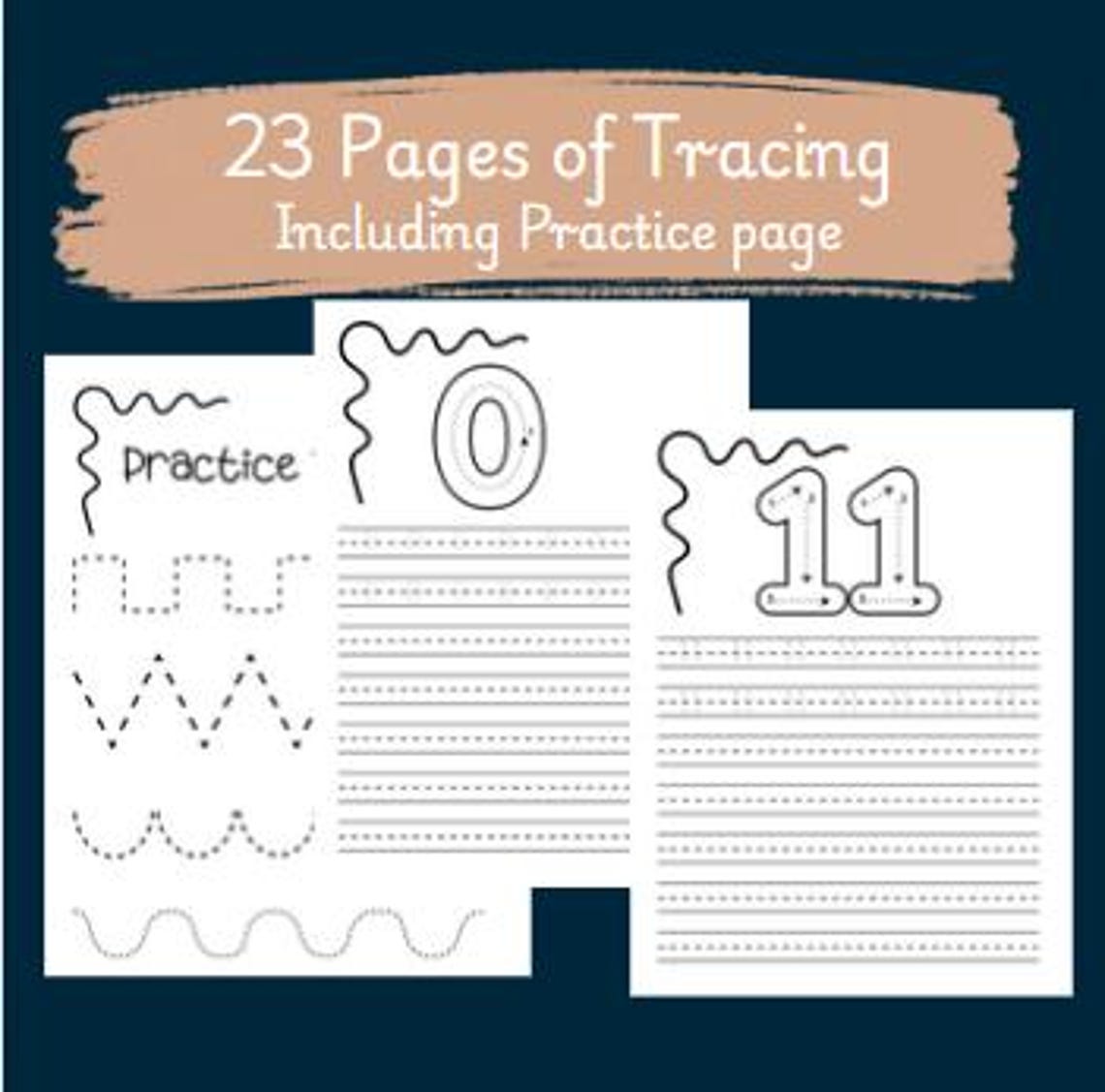 Tracing Numbers 0-20 - Etsy