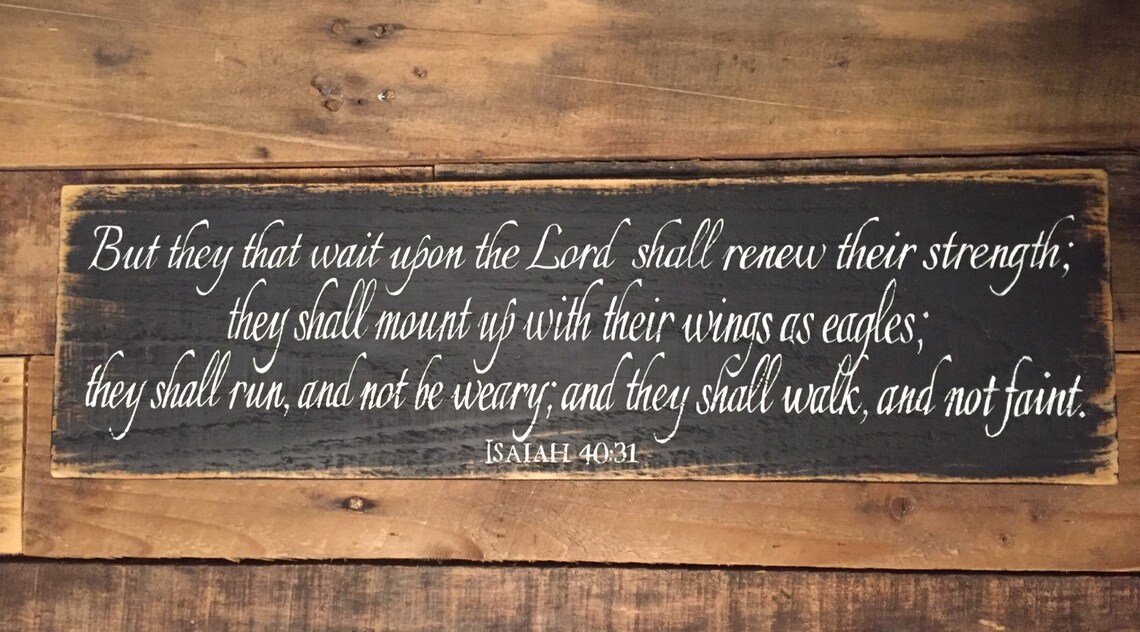 Rustic Reclaimed Sign Bible Verse Saying MADE TO ORDER Hand Painted ...