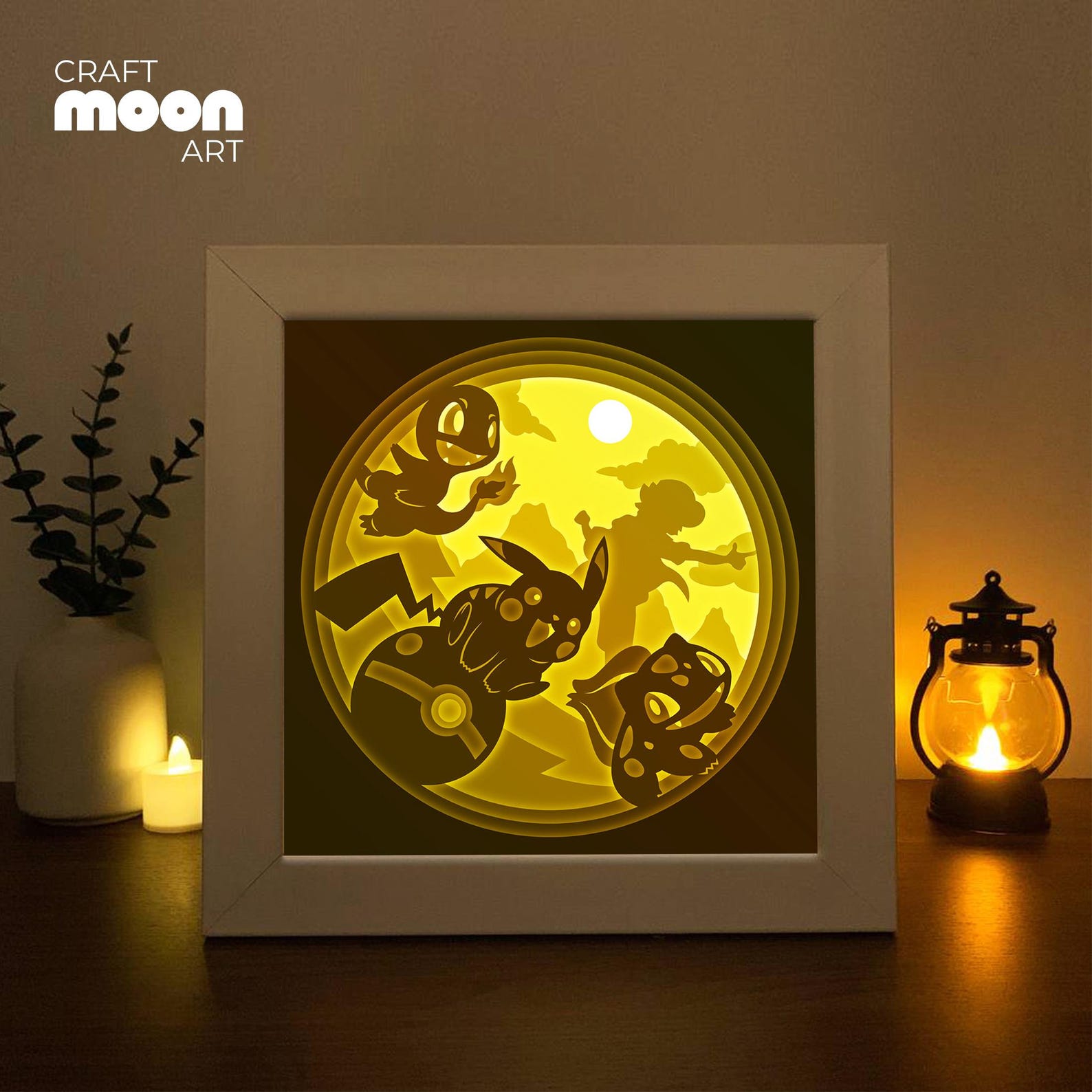 Pokemon Fight Paper Cut Lightbox Template, Pokemon Shadow Box Files ...