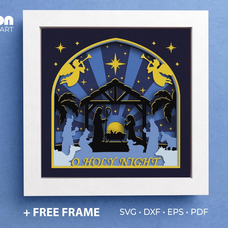 Nativity Shadow Box Svg - Etsy