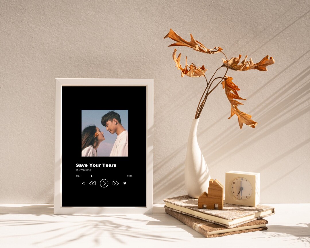 Music Player Template, Editable Music Player Template, Black & White ...