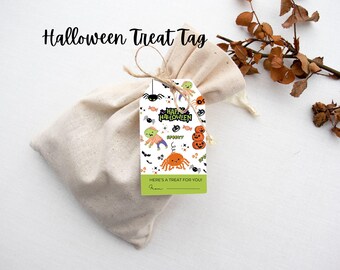 Halloween Gift Tags, Treat Tag, Spooky Halloween Treat Tags, Printable ...