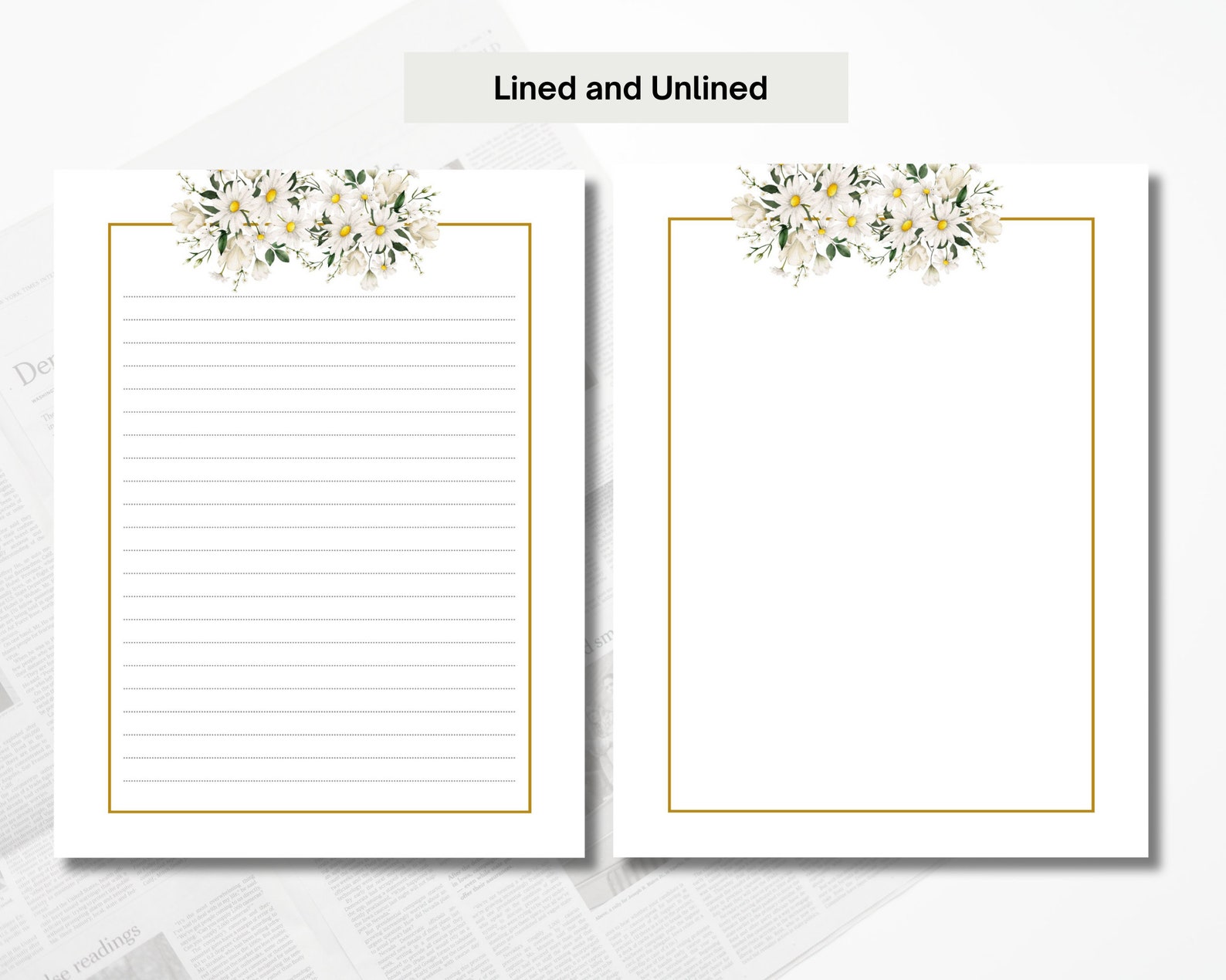 Floral Stationery, Printable Stationery, Stationery Paper, Blank Letter ...
