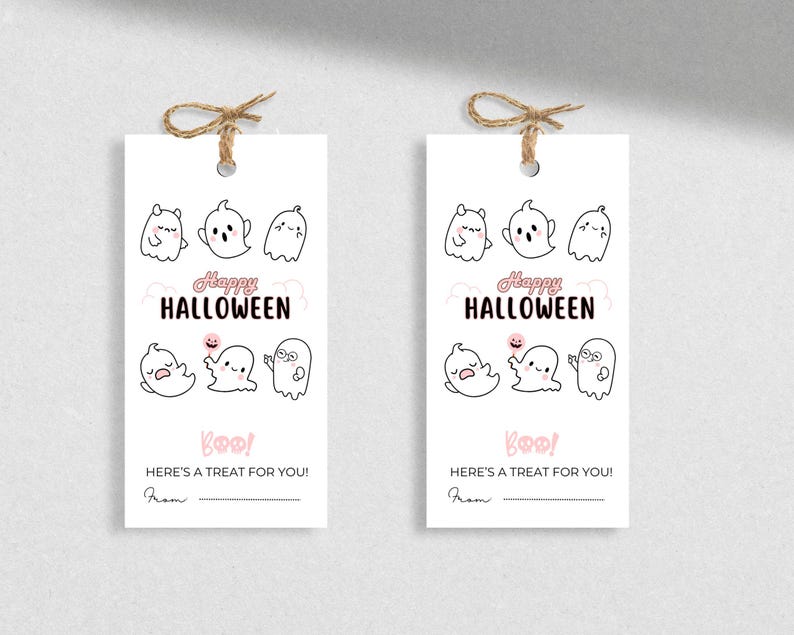 Spooky Halloween Treat Tags: Printable Party Favor Labels (PDF) - Etsy ...