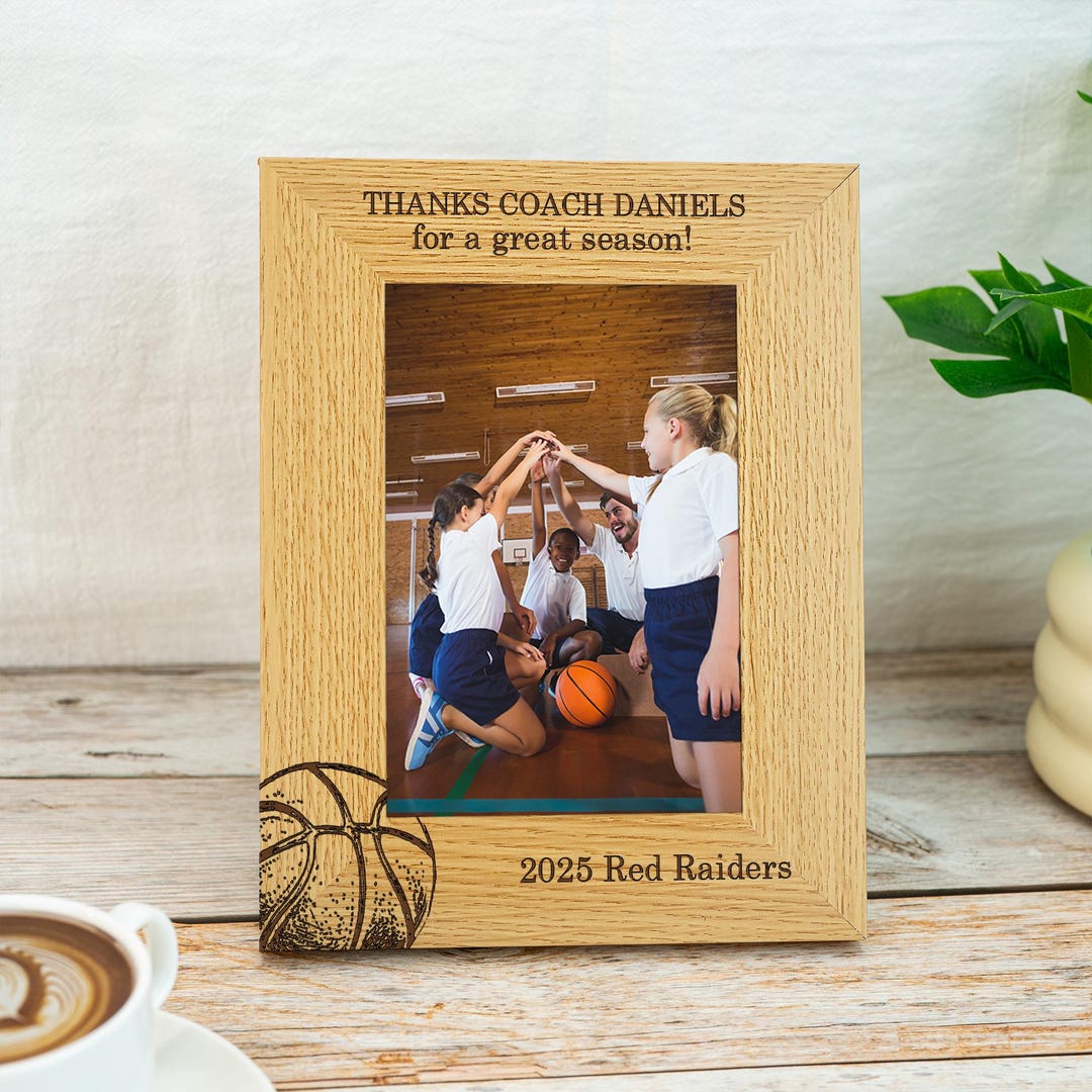 Coach Photo Frame/unique Coach Gift/personalised Basketball Team ...