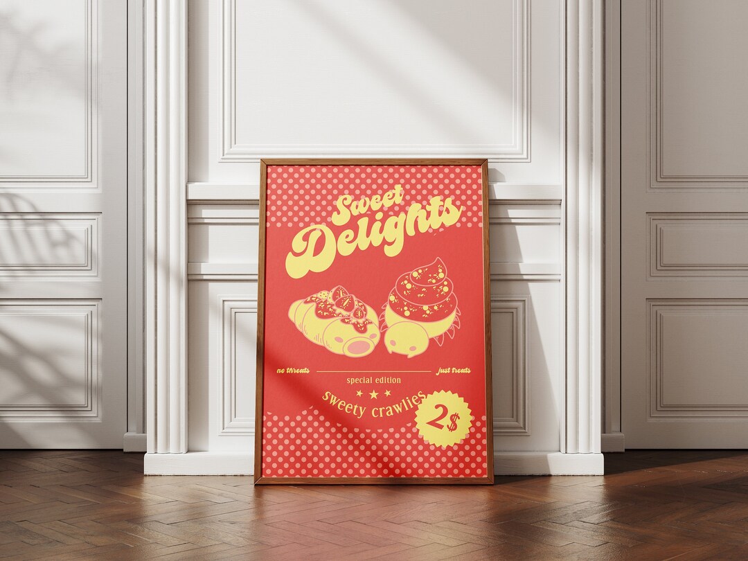 Cute Bug Art Print, Bug Print Download, Cute Cafe Poster, Bug Poster ...