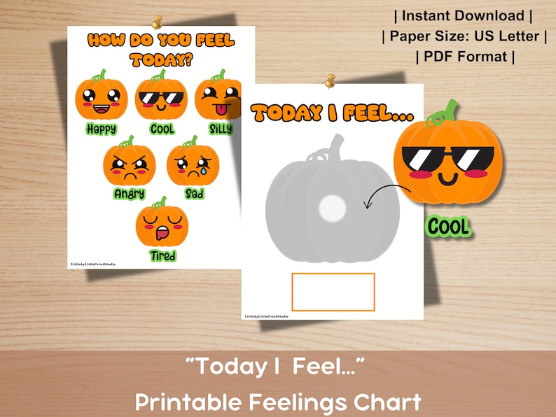 Today I Feel | Printable Feelings Chart | Social Emotional Learning ...