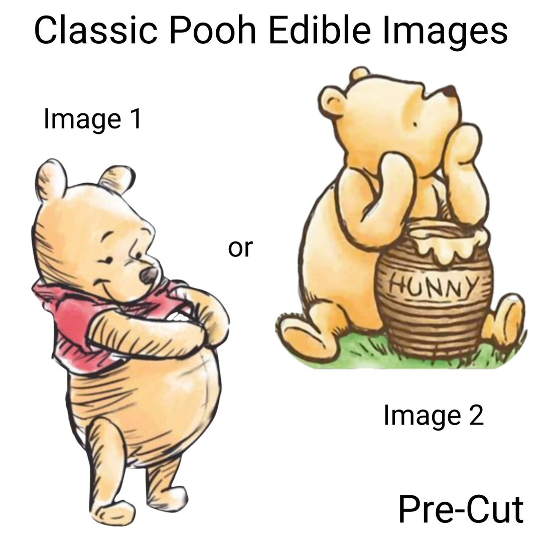 Classic Pooh Edible Images | Pre-cut | Vintage Pooh Cake Image - Etsy
