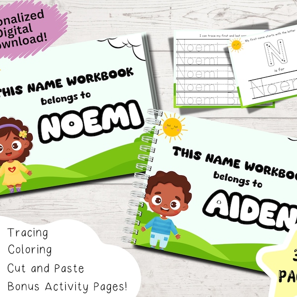 Preschool Workbook - Etsy