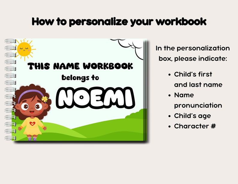 Custom Name Tracing Workbook, Name Tracing Worksheets, Preschool Name ...