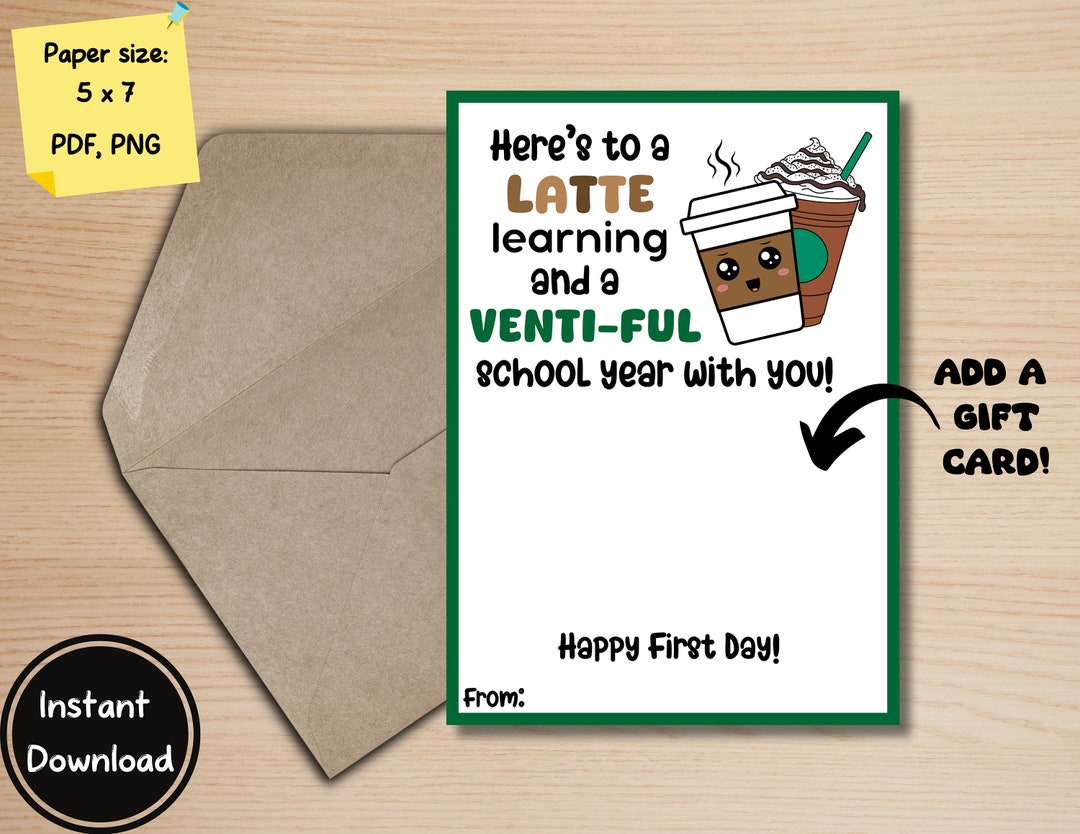 First Day of School Teacher Gift Card Holder, Add Gift Card, Back to ...