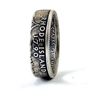 Silver Rhode Island Quarter Ring - Silver Coin Rings - Matching Rings ...