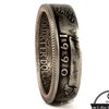 90% Silver Engraved 25 Tally Mark Quarter Ring 25th Anniversary Gift ...