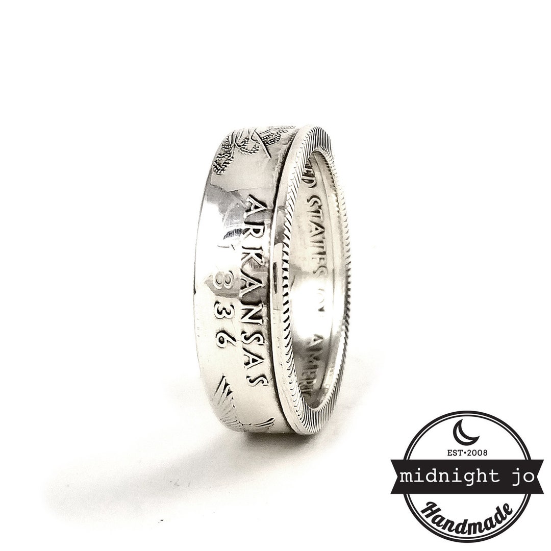 Silver Arkansas Coin Ring State Quarter Ring Silver - Etsy