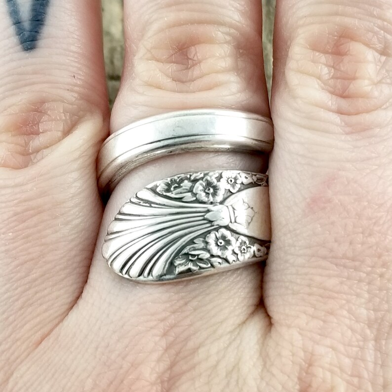 Radiance Spoon Ring Art Deco Spoon Ring Wrap Around Ring - Etsy