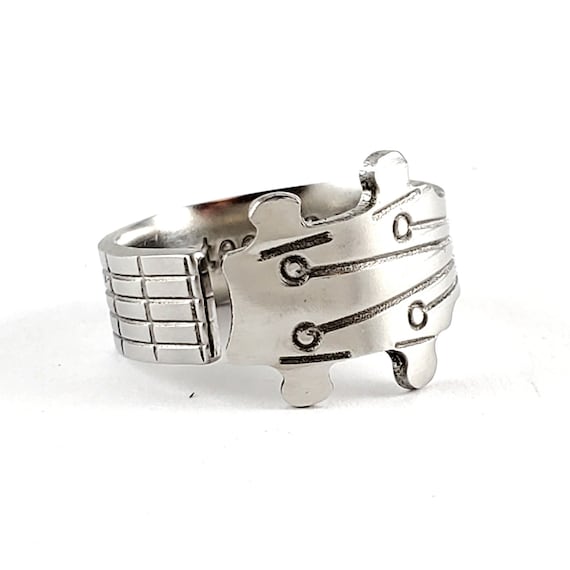 Bass Guitar Neck Spoon Ring Stainless Steel Musician Jewelry - Etsy
