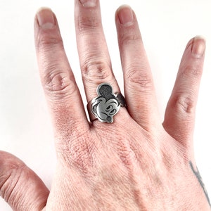 Vintage Mickey Mouse Spoon Ring Bonny Walt Disney Stainless Steel Spoon ...