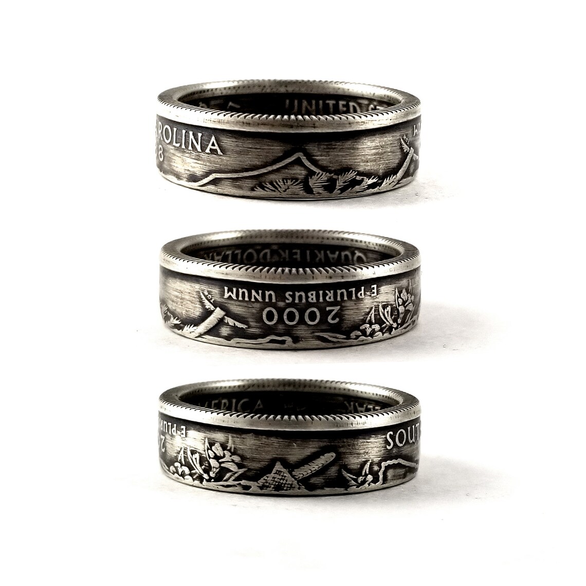 90% Silver South Carolina Coin Ring - State Quarter Ring - Unique ...