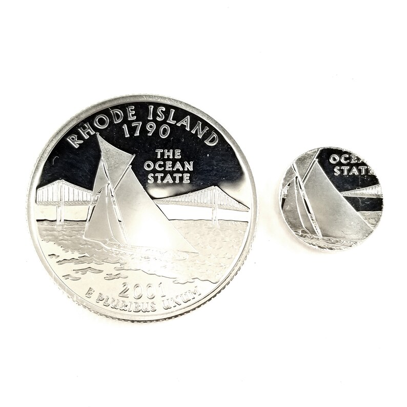 Silver Rhode Island Quarter Ring - Silver Coin Rings - Matching Rings ...