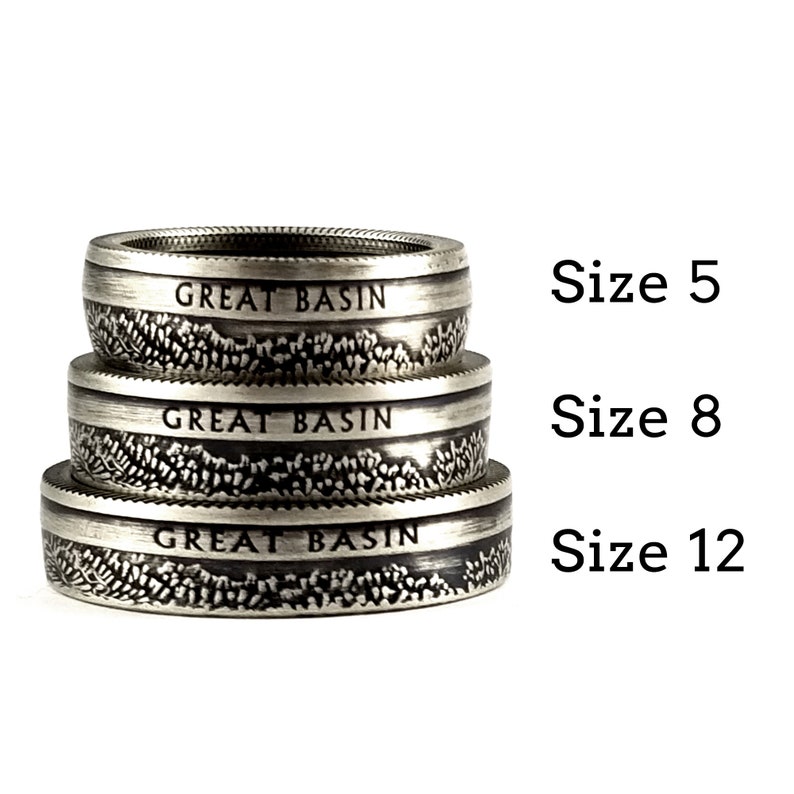 Silver Hawaii Volcanoes National Park Quarter Ring - Silver Coin Ring ...