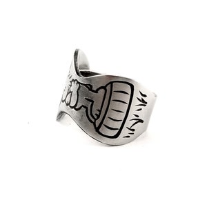 Vintage Snoopy & Woodstock Stainless Steel Spoon Ring Vintage Danara ...