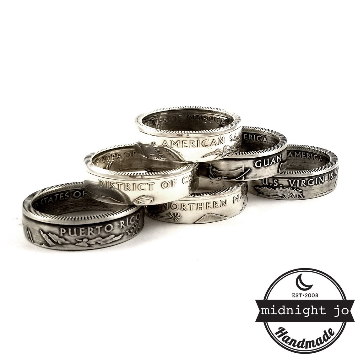 Silver Puerto Rico Coin Ring Silver Quarter Rings USA Coin - Etsy