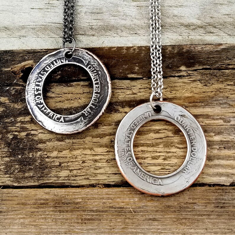 1965-1998 Inside Out Coin Necklace Coin Pendant Washington - Etsy