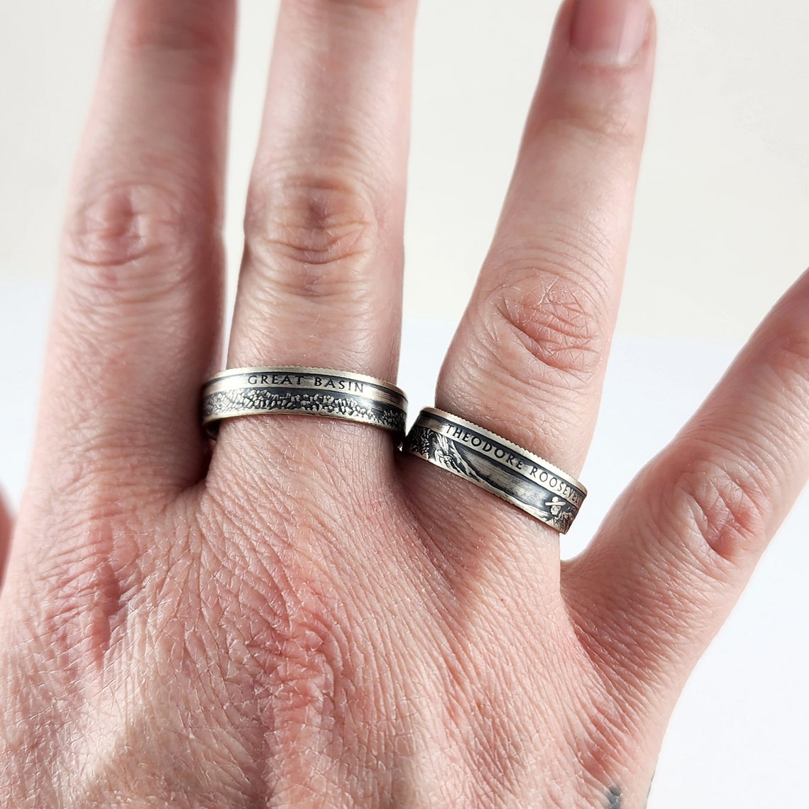 Saratoga Quarter Ring - Silver Coin Ring - National Park Quarter ...