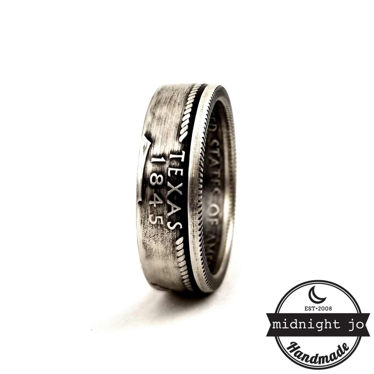 90% Silver Texas Coin Ring Silver State Quarter Rings - Etsy