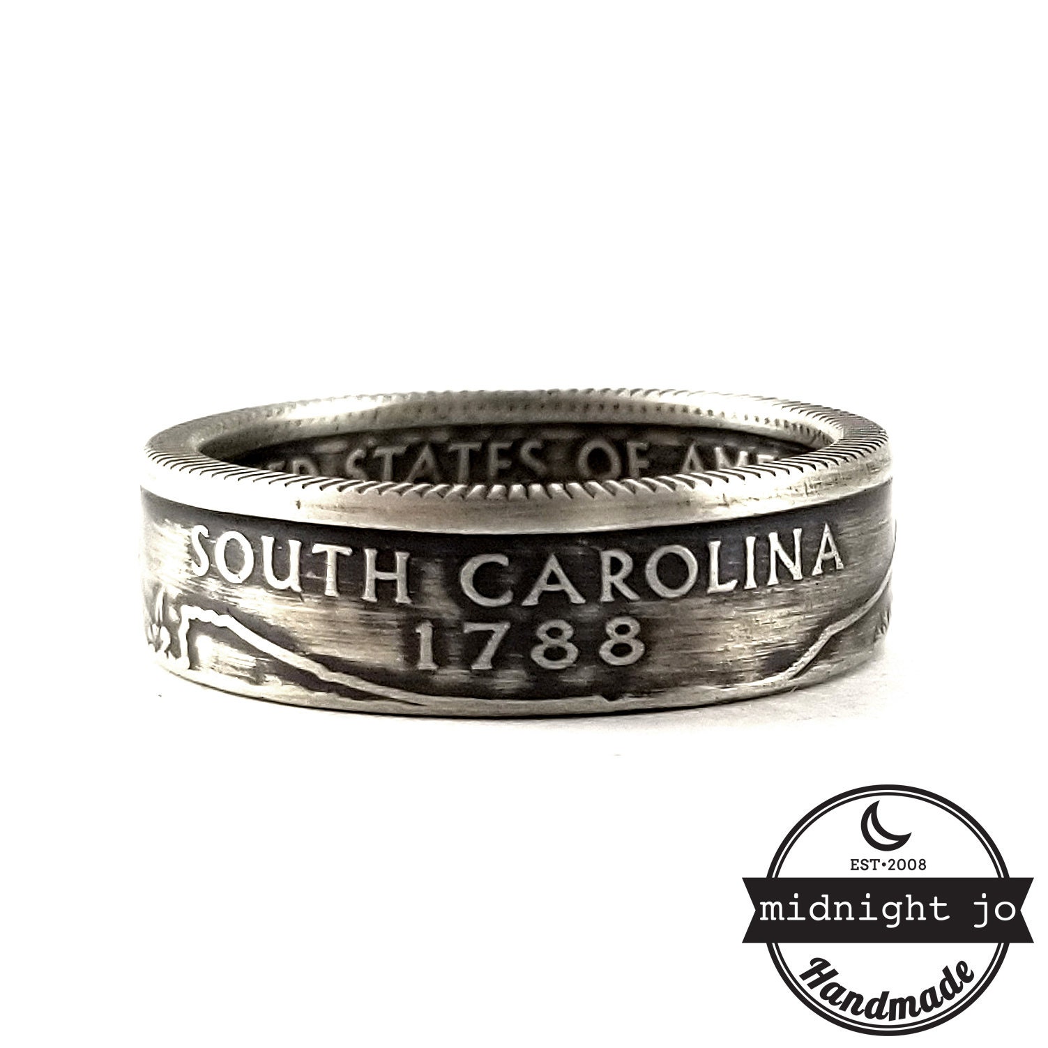 90% Silver South Carolina Coin Ring - State Quarter Ring - Unique ...