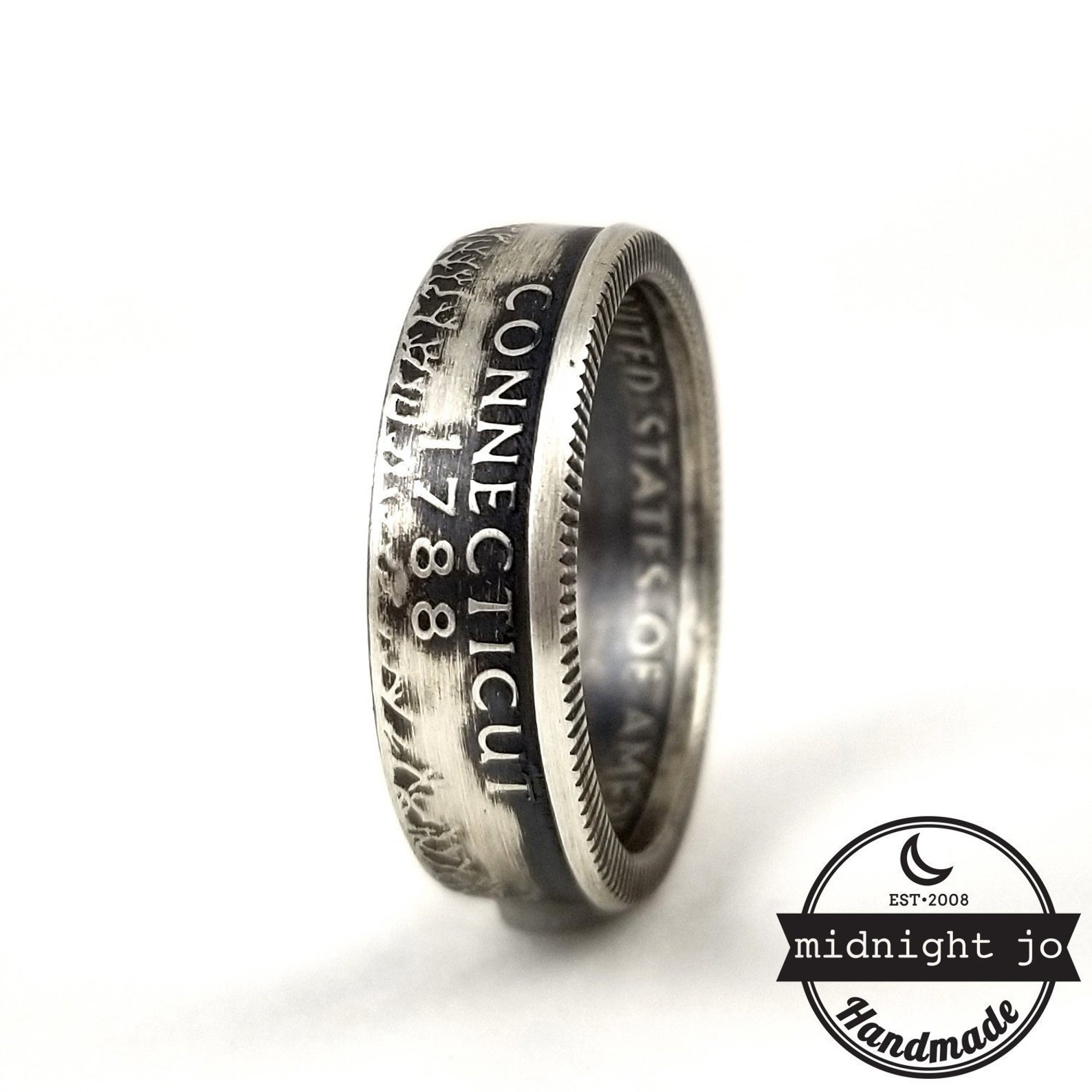 Connecticut Coin Ring 90% Silver State Quarter Ring Silver - Etsy