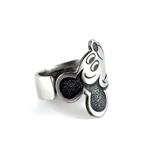Vintage Mickey Mouse Spoon Ring Bonny Walt Disney Stainless Steel Spoon ...