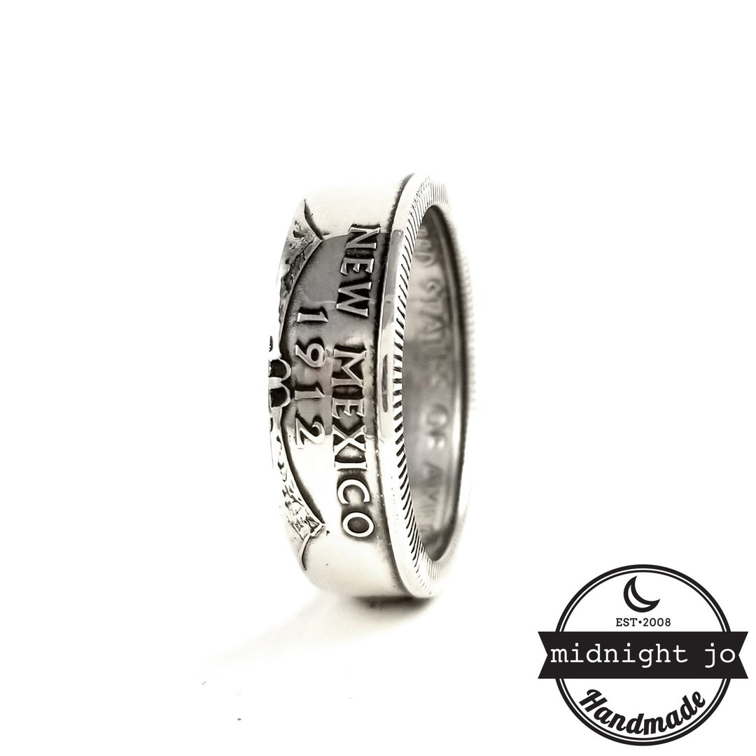 90% Silver New Mexico Quarter Ring State Coin Ring New - Etsy