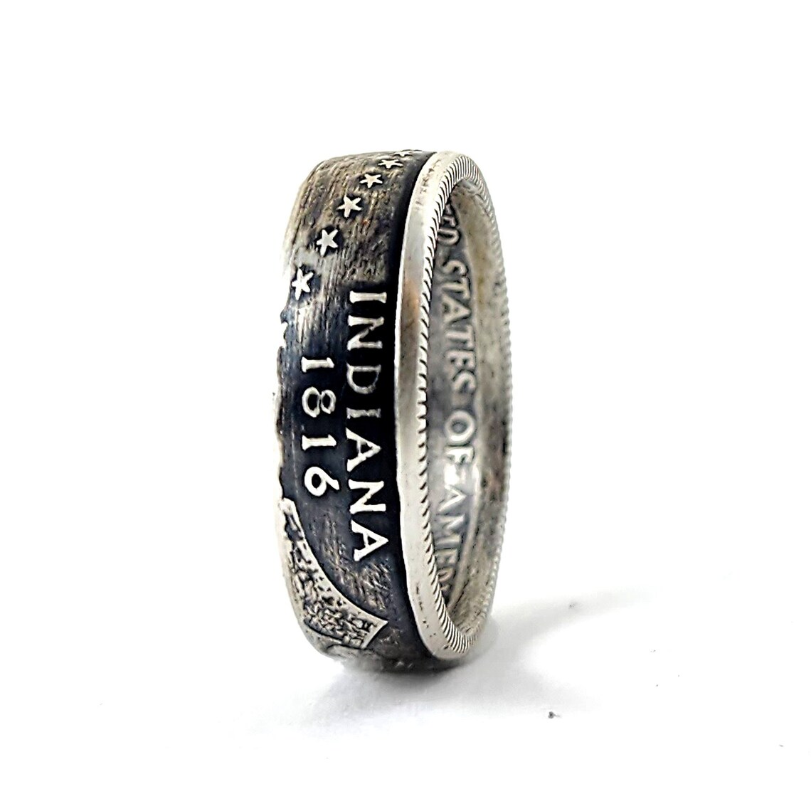 90% Silver Indiana Coin Ring - State Quarter Ring - Indiana Jewelry - Etsy