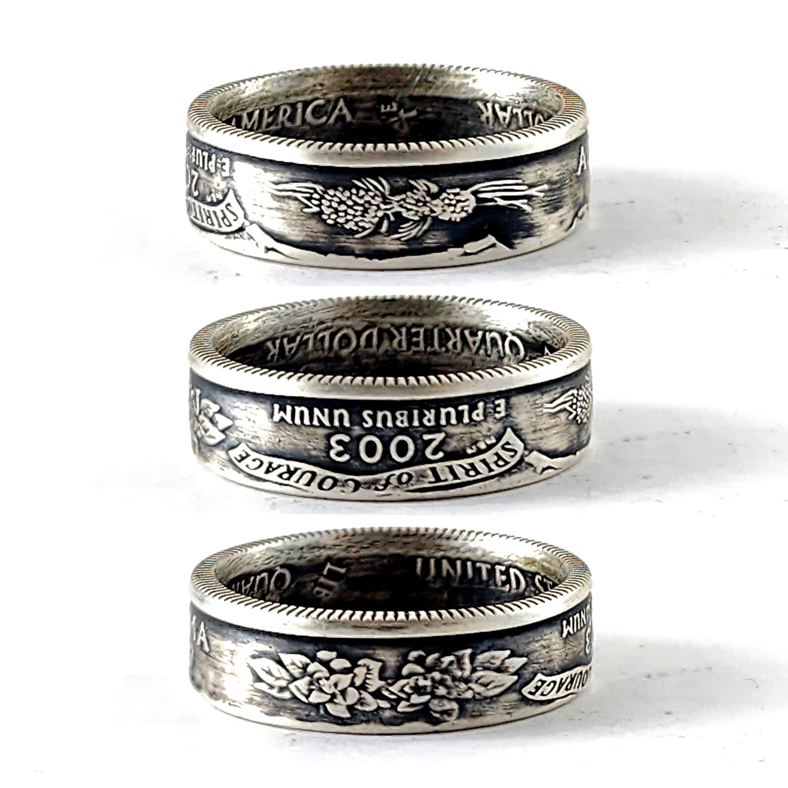 Silver Alabama Coin Ring - State Quarter Ring - Silver Coin Rings ...