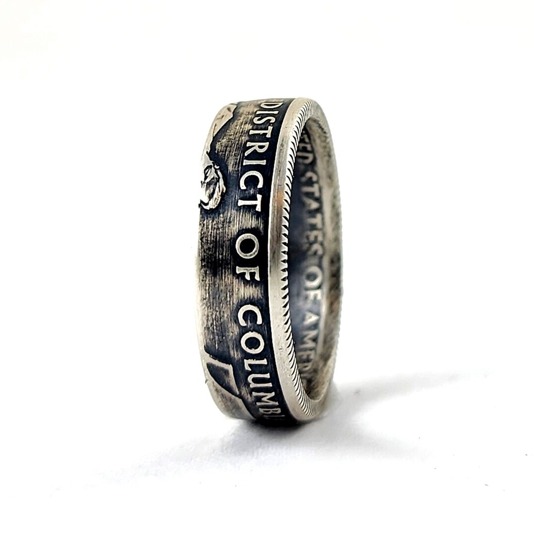 Silver Washington DC Coin Ring - District of Columbia Quarter Ring ...