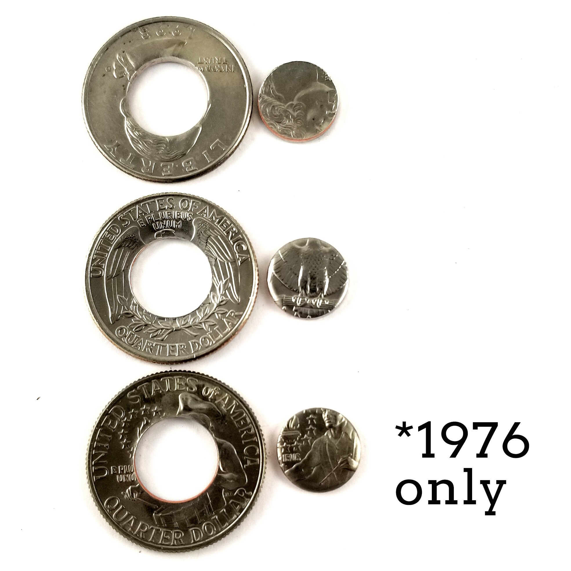 1965-1998 Quarter Ring & Layering Necklace - Coin Pendant - Unique ...