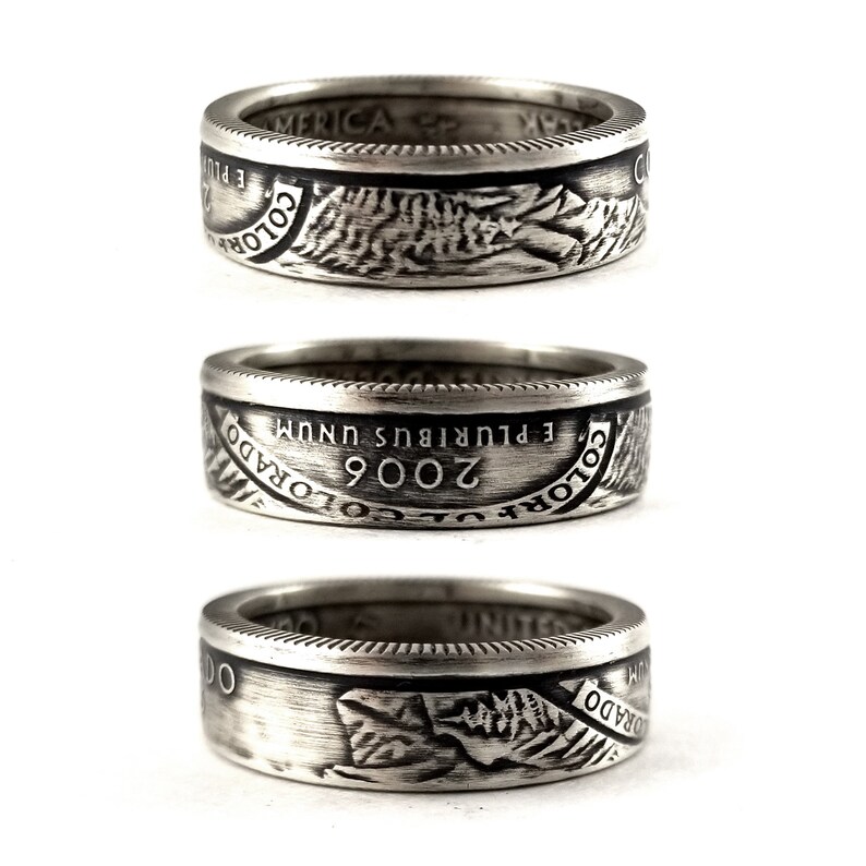 Silver State Quarter Ring Silver Quarter Ring Silver Coin - Etsy