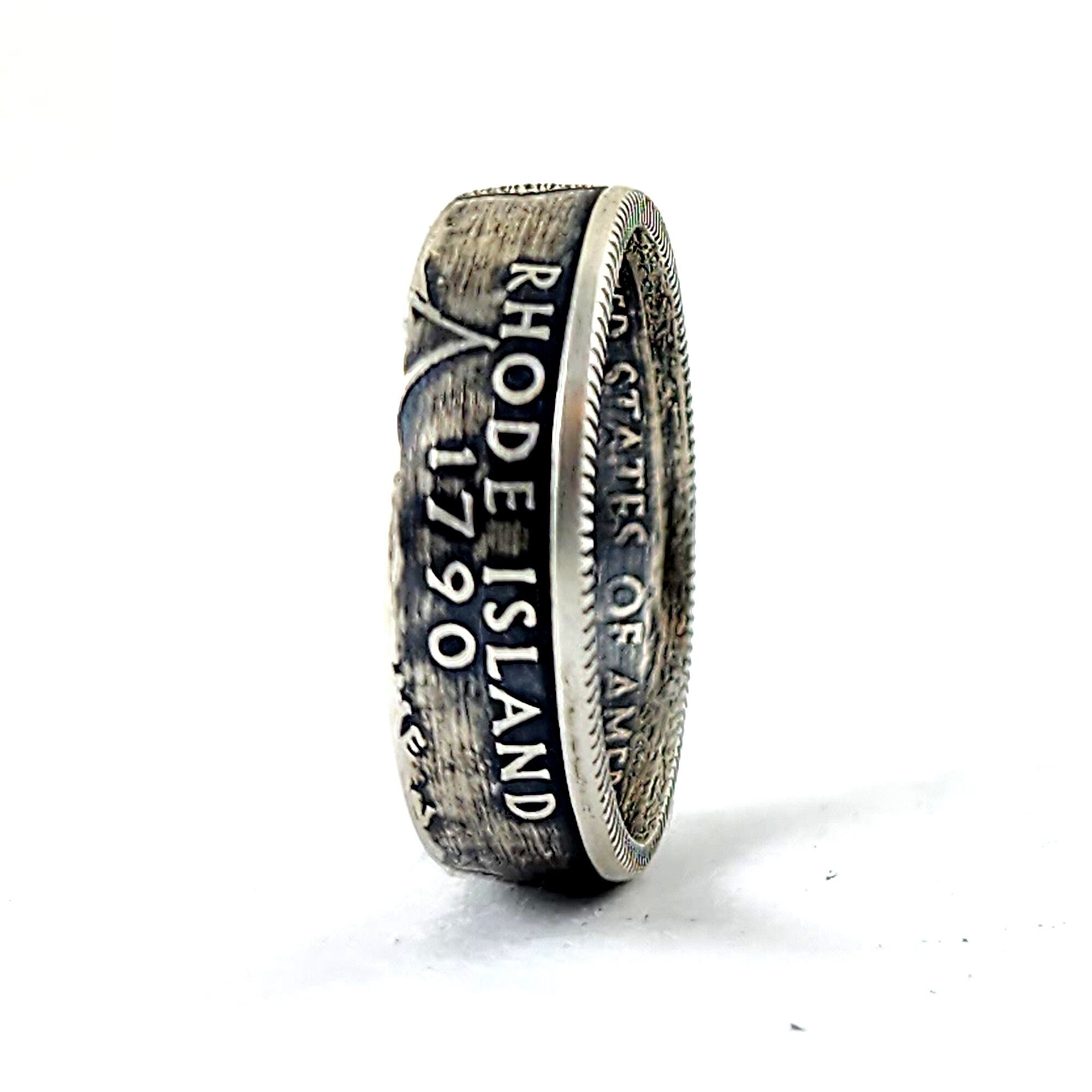 Silver Rhode Island Quarter Ring - Silver Coin Rings - Matching Rings ...