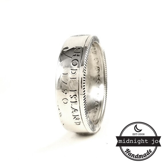 Silver Rhode Island Quarter Ring Silver Coin Rings | Etsy