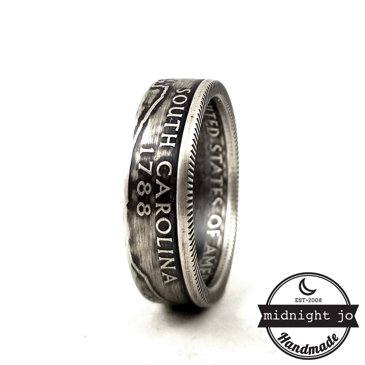 90% Silver South Carolina Coin Ring - State Quarter Ring - Unique ...