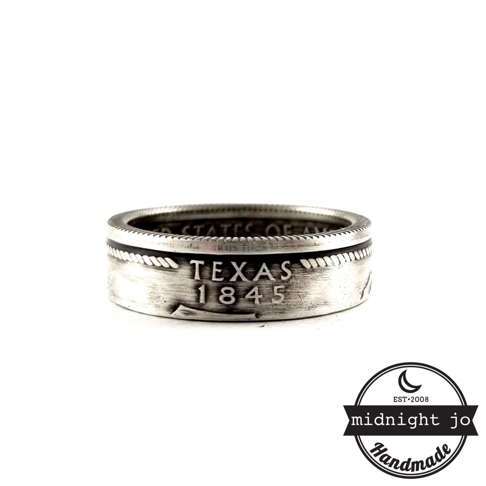 90% Silver Texas Coin Ring Silver State Quarter Rings - Etsy
